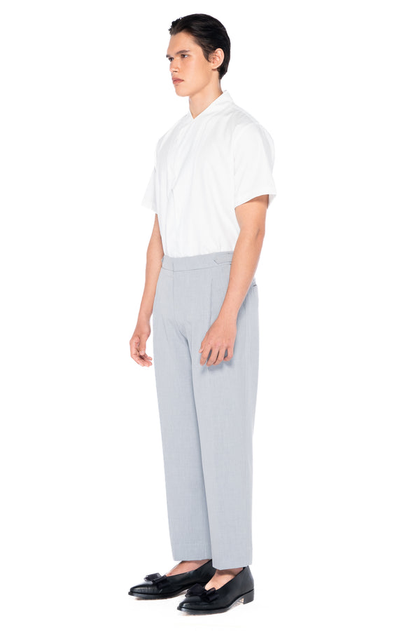 LIGHT GREY CLASSIC PANTS WITH SIDE ADJUSTER - Jan Sober